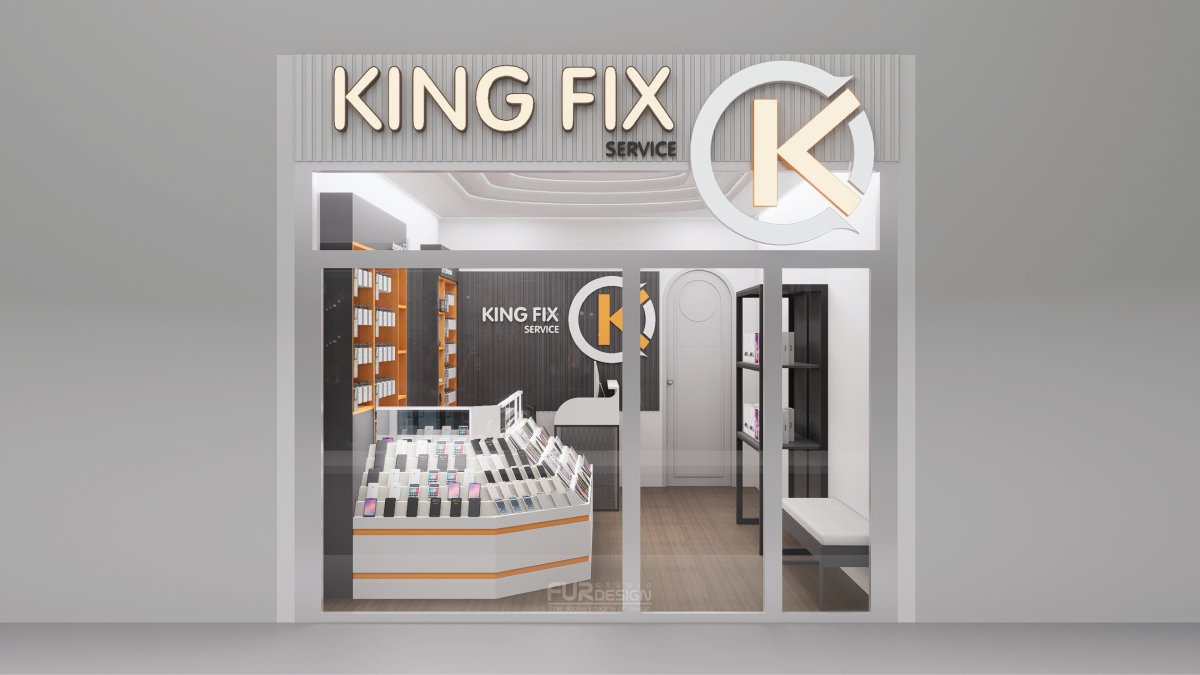 ออกแบบ ผลิต และติดตั้งร้าน : ร้าน King Fix อ.เมือง จ.บึงกาฬ - furstudio-design